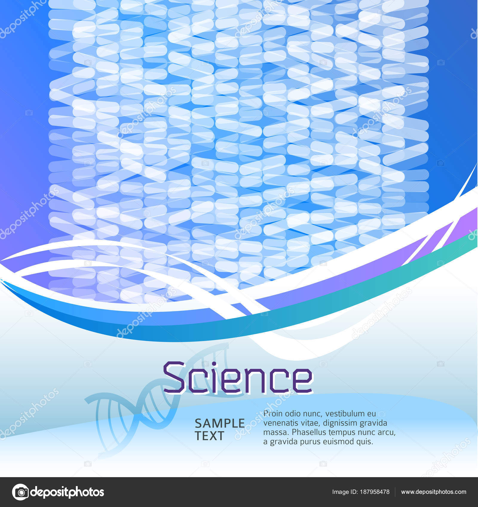 Science flyer design elements background template01 Stock Vector Image ...