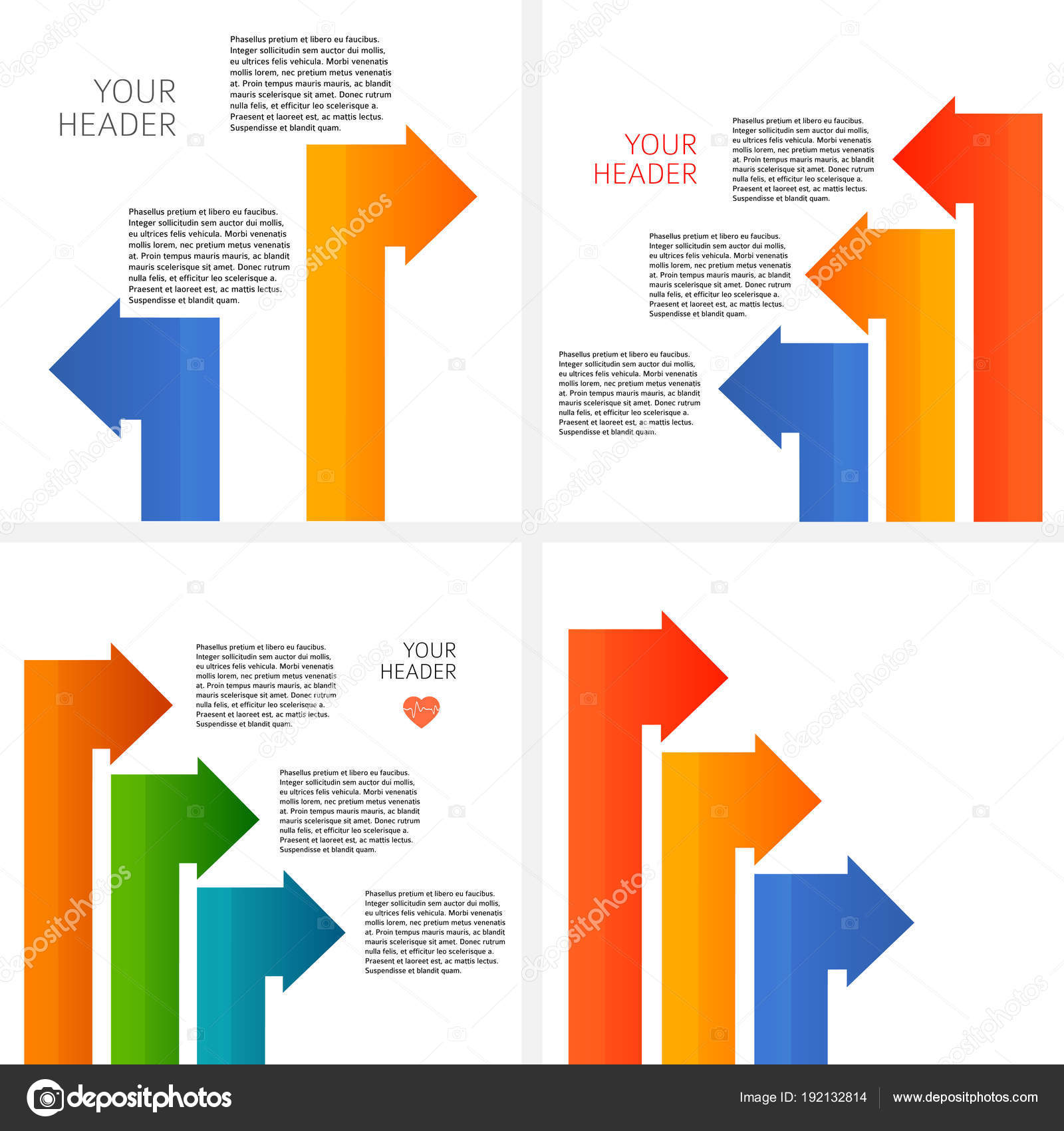 Set template infographics flyer brochure design element08 Stock Vector ...