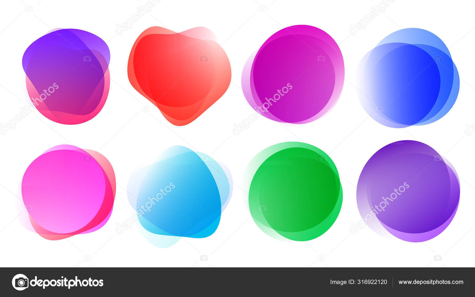 Circular label sticker Design elements circle colors background0 Stock ...