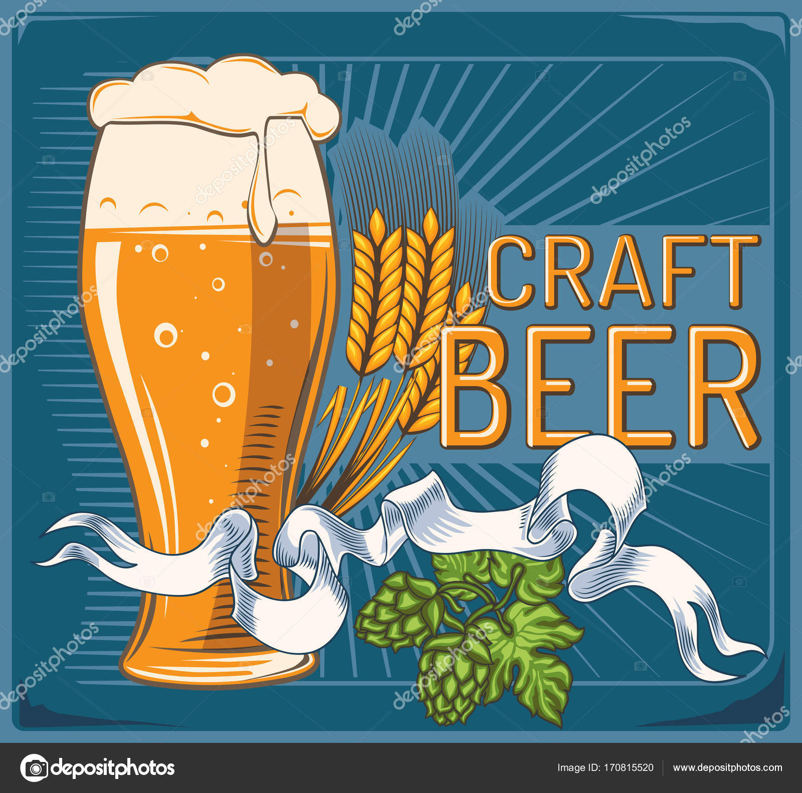 Craft beer emblem Stock Vector by ©alex_scholar #170815520