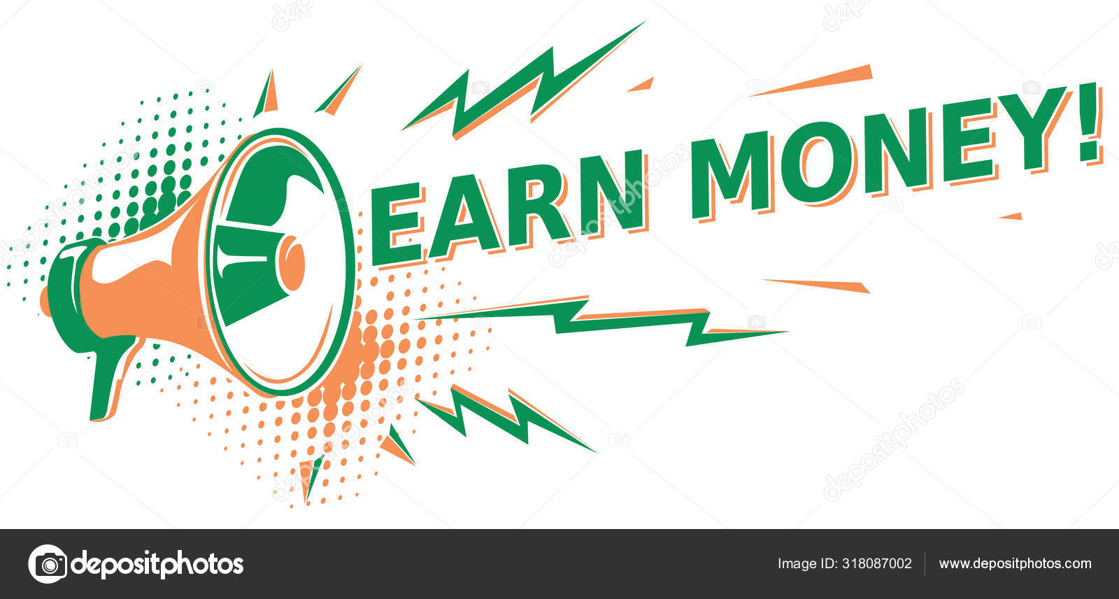 Earn Money Advertising Sign Megaphone Stock Vector Image by ©alex ...