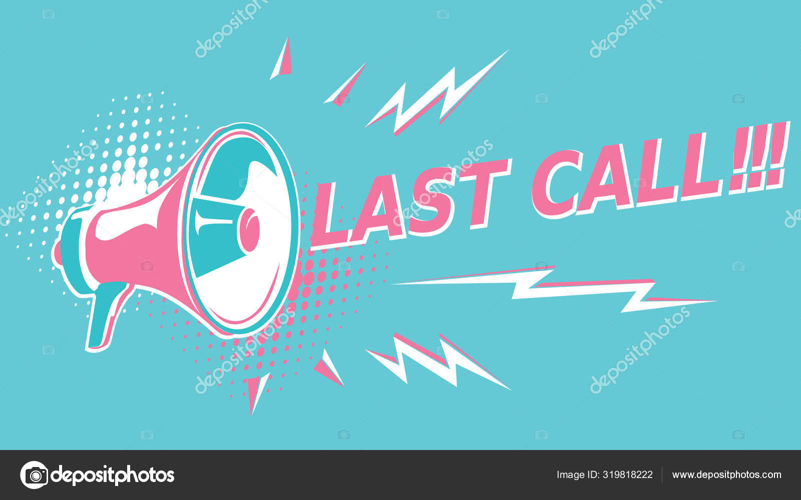 Last Call Sign Megaphone Stock Vector by ©alex_scholar 319818222
