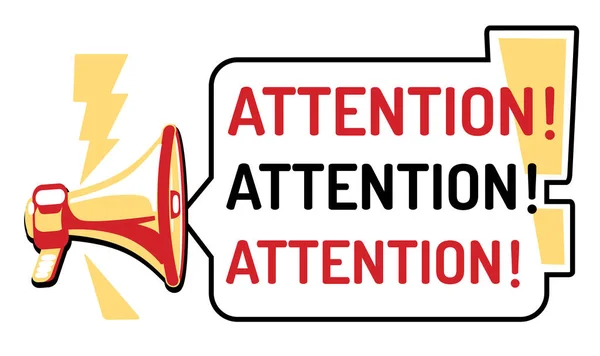 Attention Please Advertising Sign Megaphone Stock Vector by ©alex ... Attention Please Advertising Sign Megaphone Stock Vector by ©alex ...