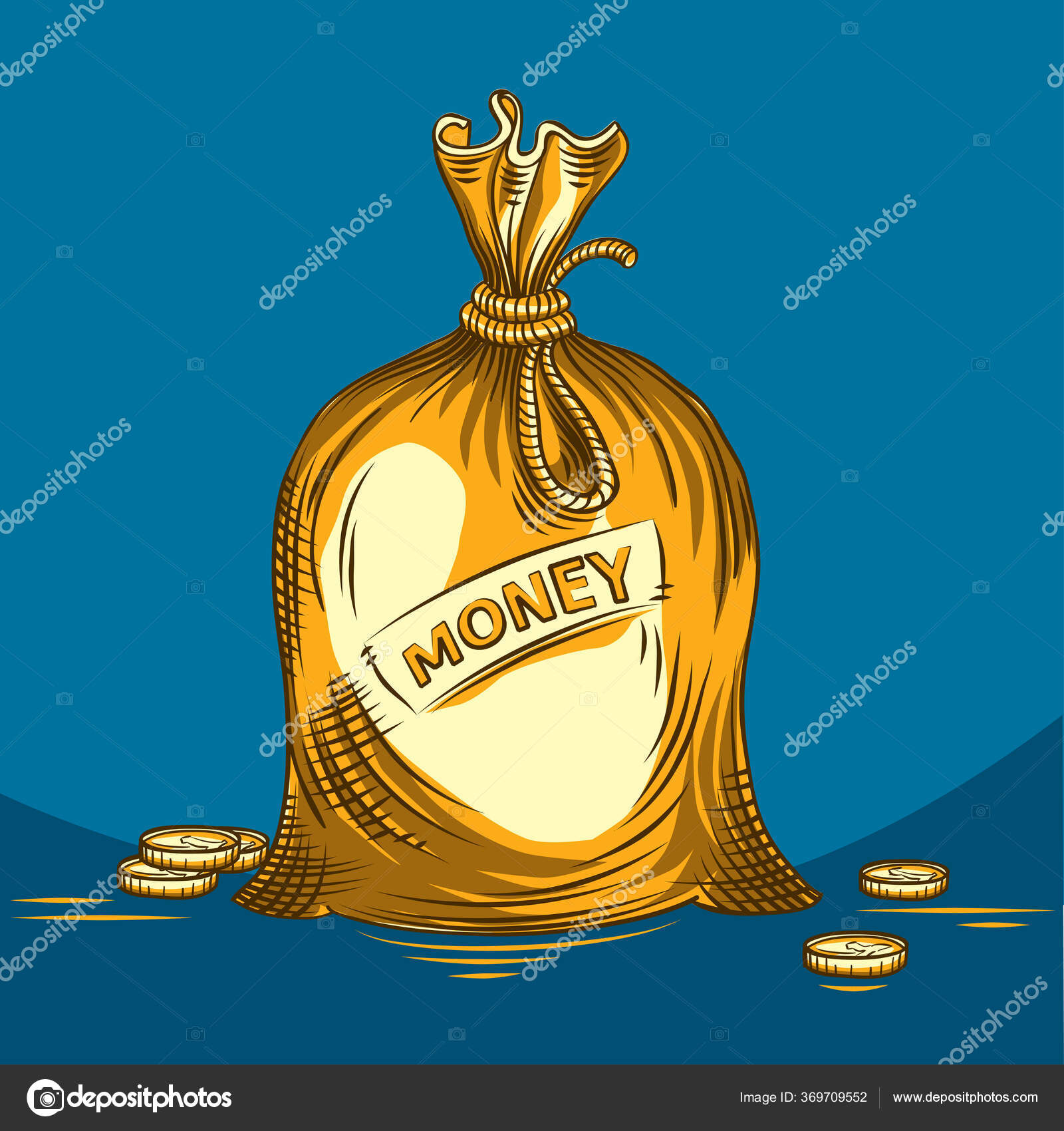 Cartoon Drawn Sack Money Icon Stock Vector Image by ©alex_scholar ...