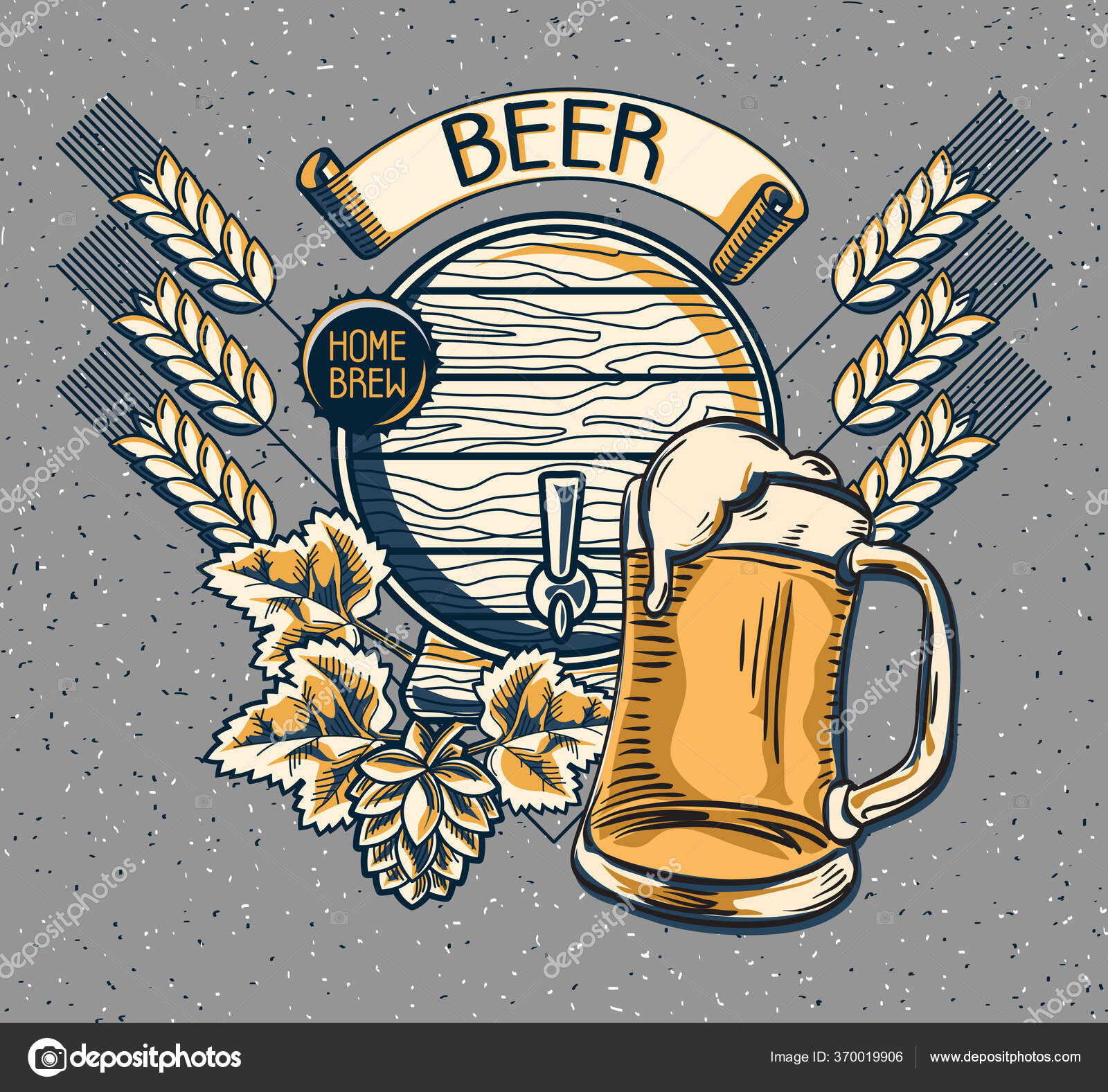 Card Home Brew Craft Beer Emblem Stock Illustration by ©alex_scholar ...