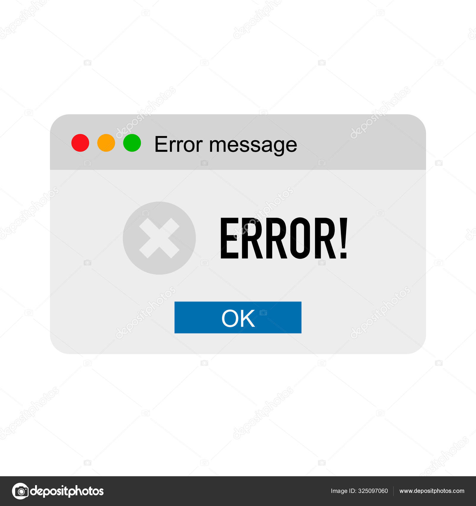 Window operating system error warning. Vector sign Stock Vector Image by ©Arybickii #325097060