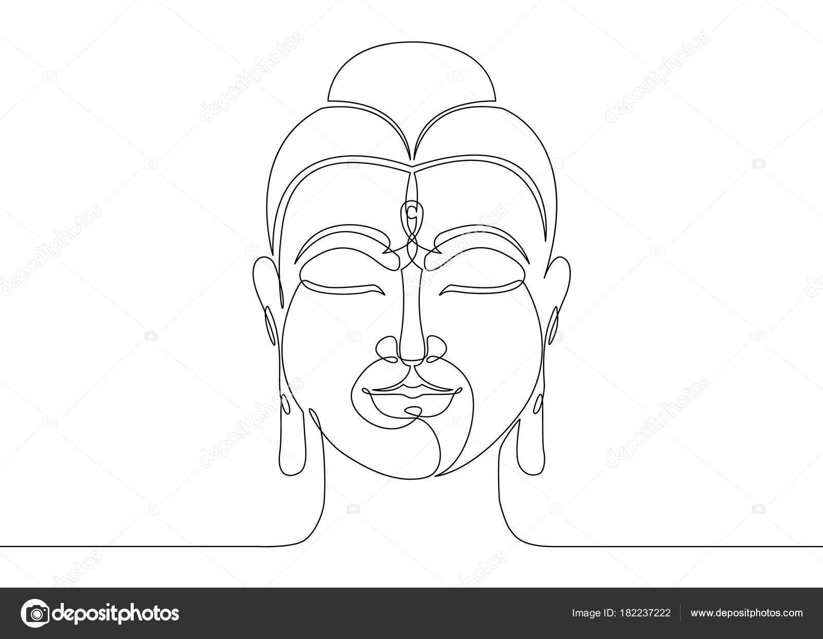 One continuous line drawn Buddha Stock Vector Image by ©derplan13 ...