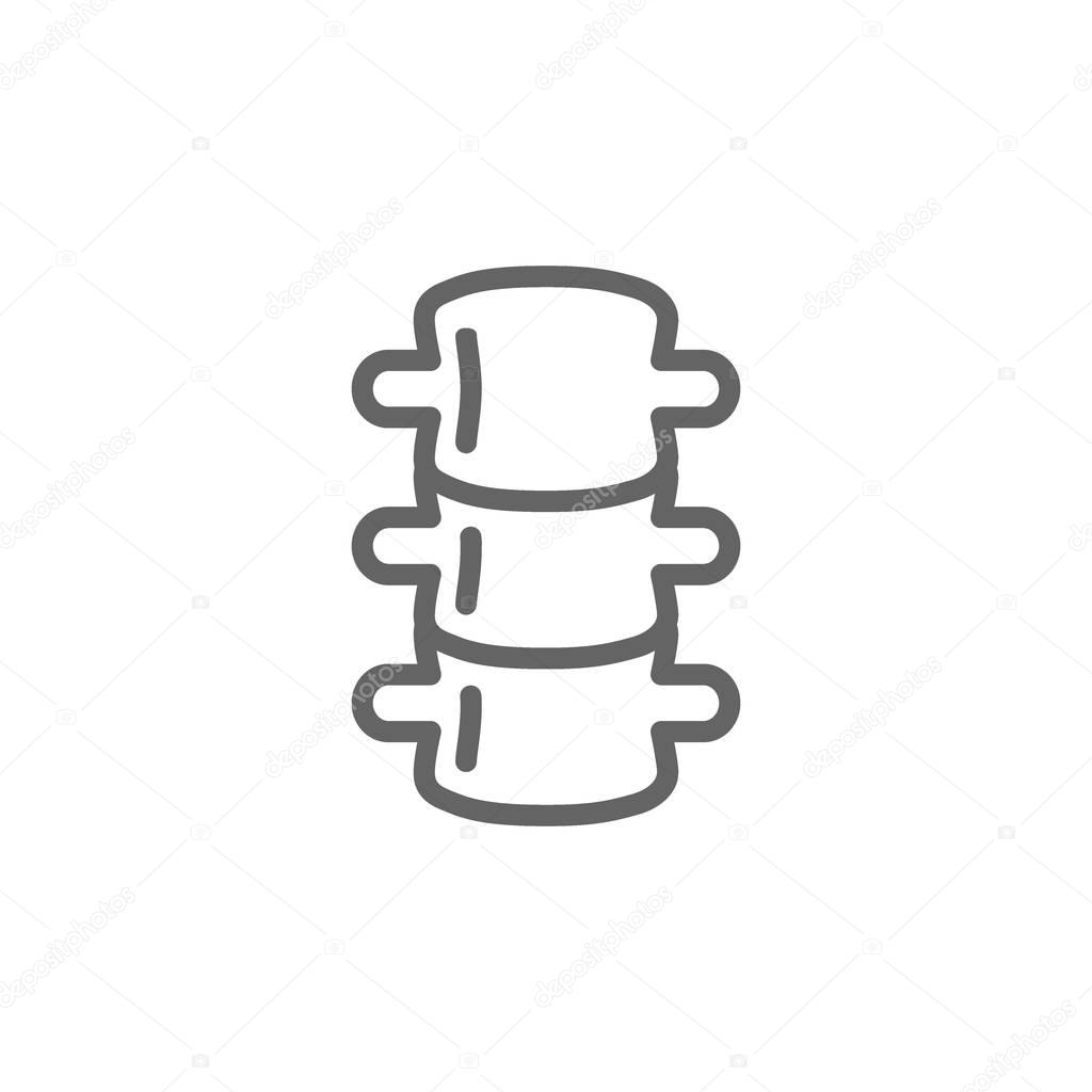 Simple backbone line icon. Symbol and sign vector illustration design ...