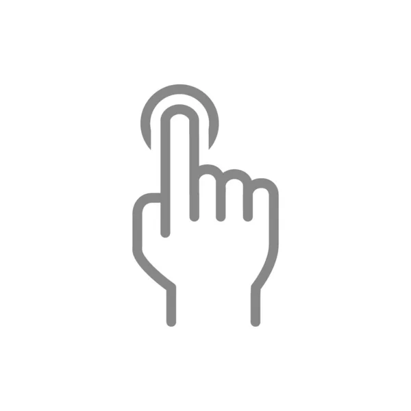 One-touch and swipe left line icon. Touch screen hand gesture symbol ...