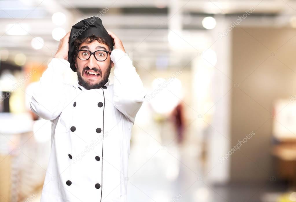 Sad cook man with disagree sign Stock Photo by ©kues 128842270