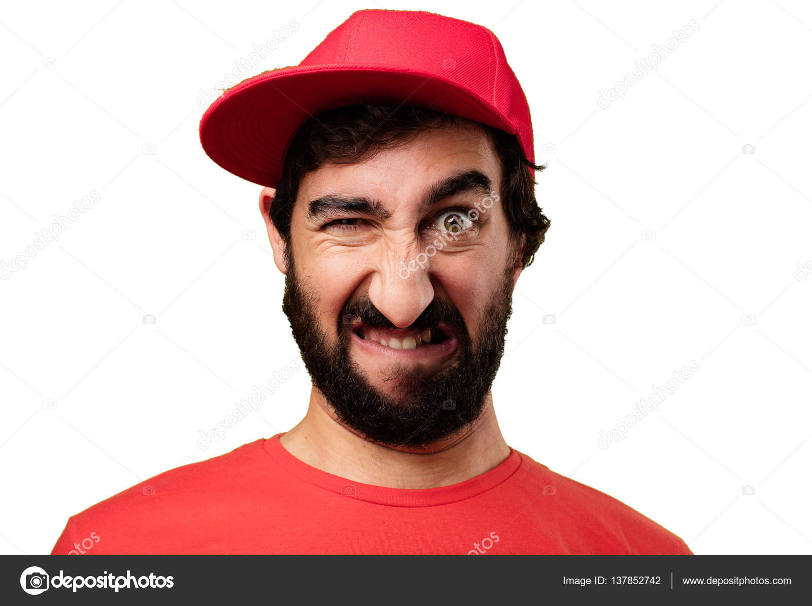Young crazy man with disagree expression — Stock Photo © kues #137852742