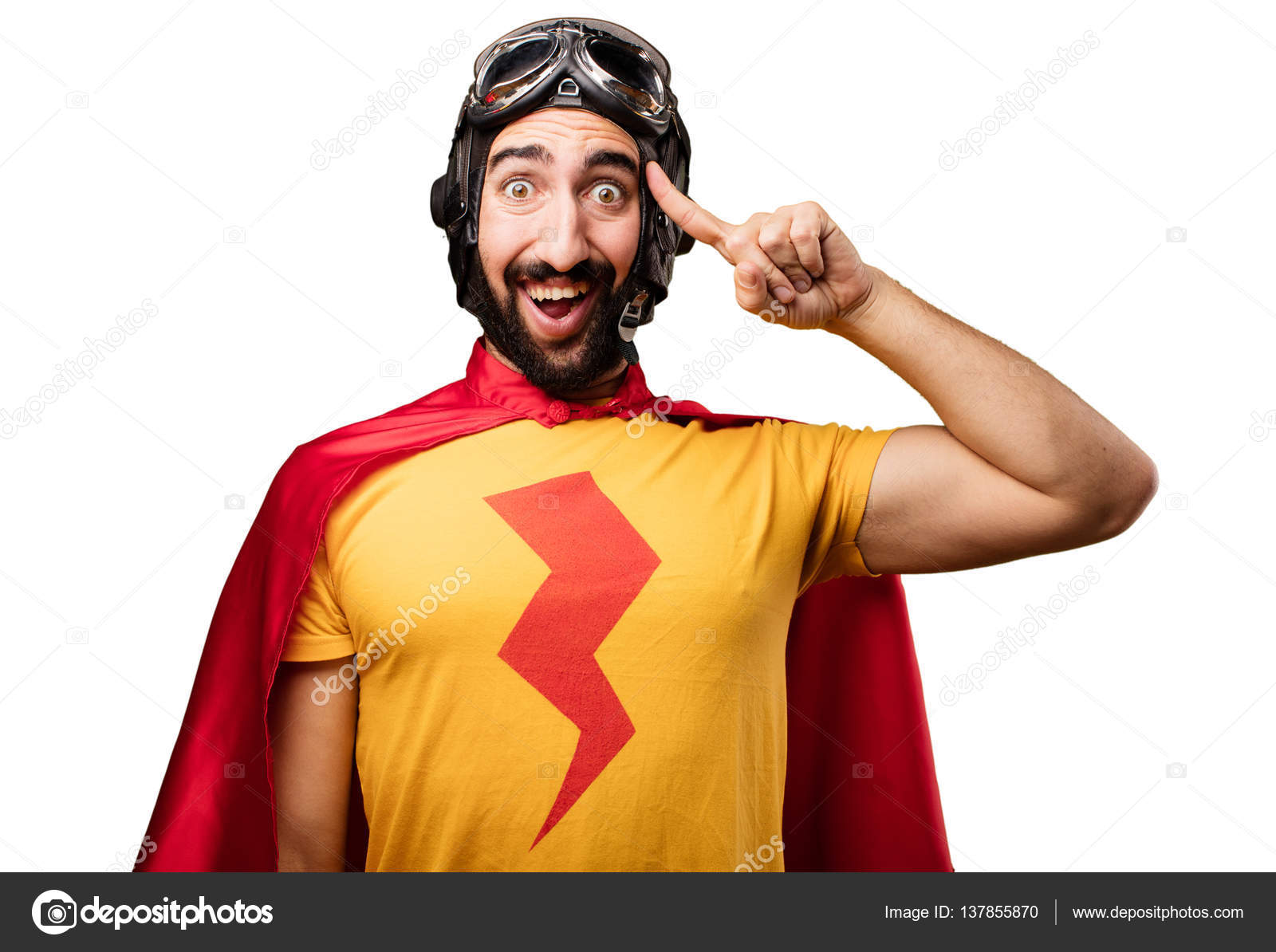 Crazy super hero with idea Stock Photo by ©kues 137855870