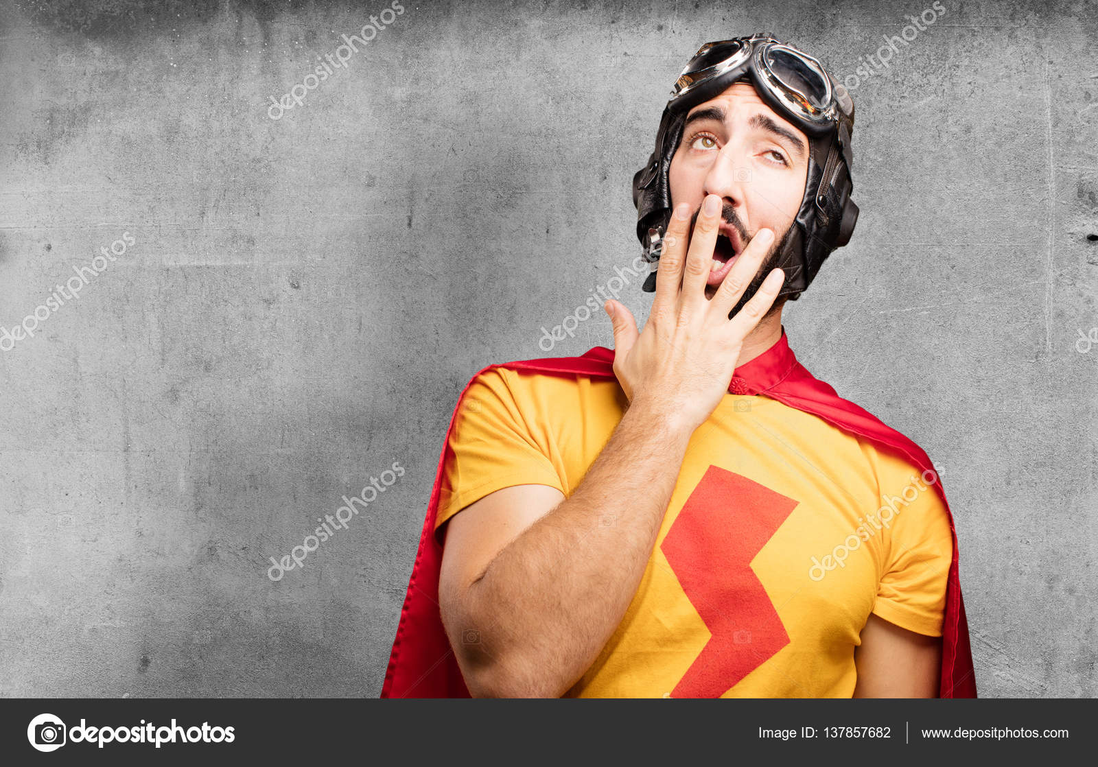 Crazy super hero yawning — Stock Photo © kues #137857682