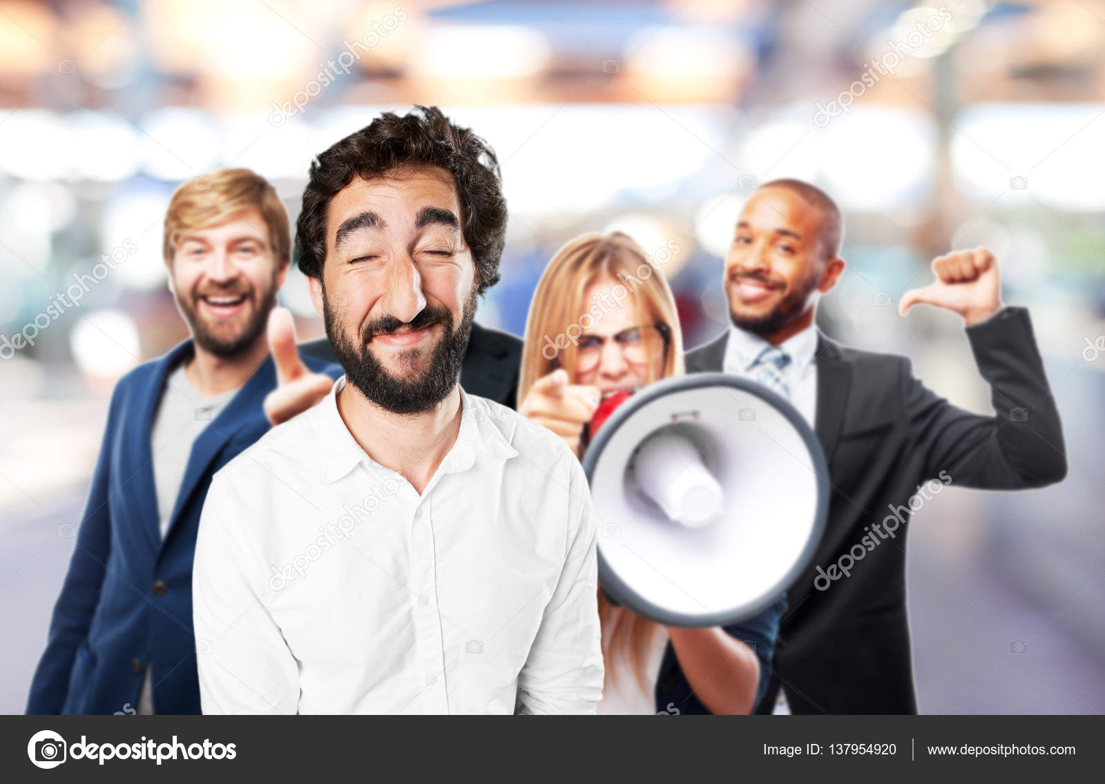 Young funny man joking Stock Photo by ©kues 137954920