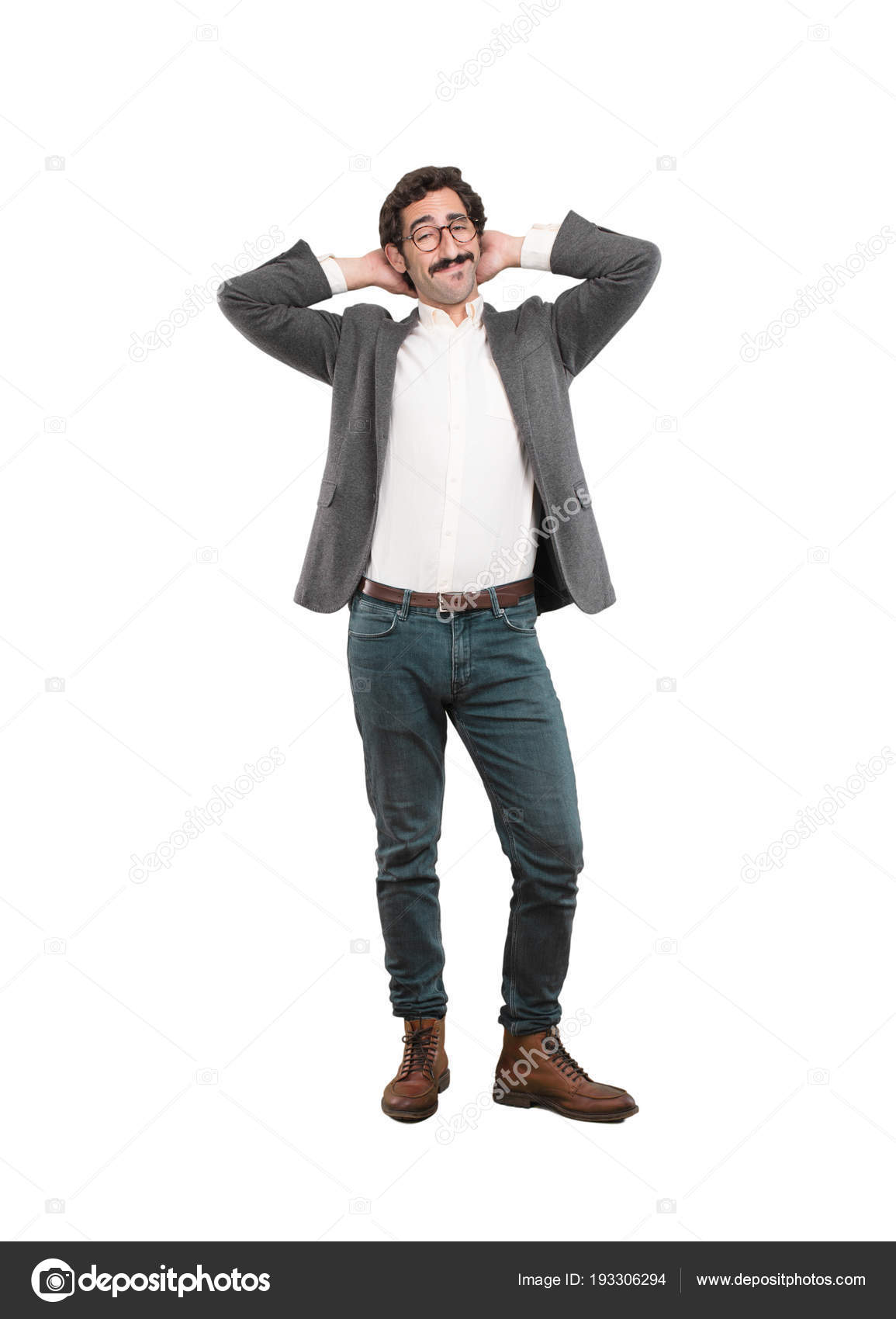 Scared Man Full Body