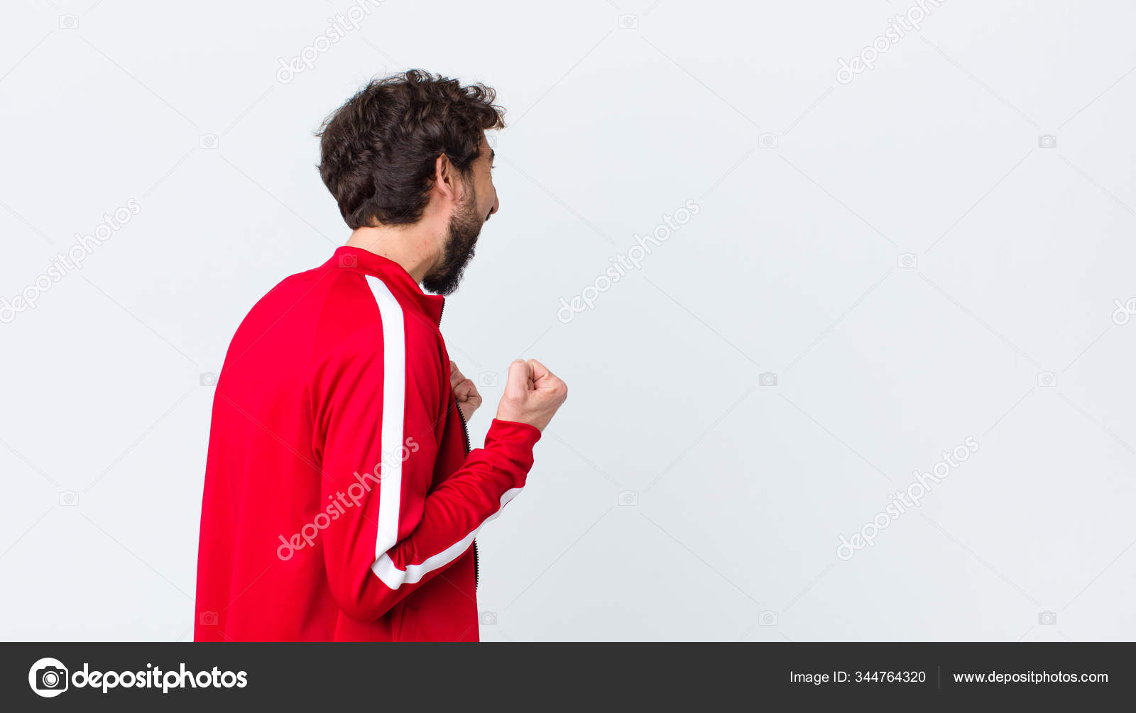 Angry Man Standing Profile