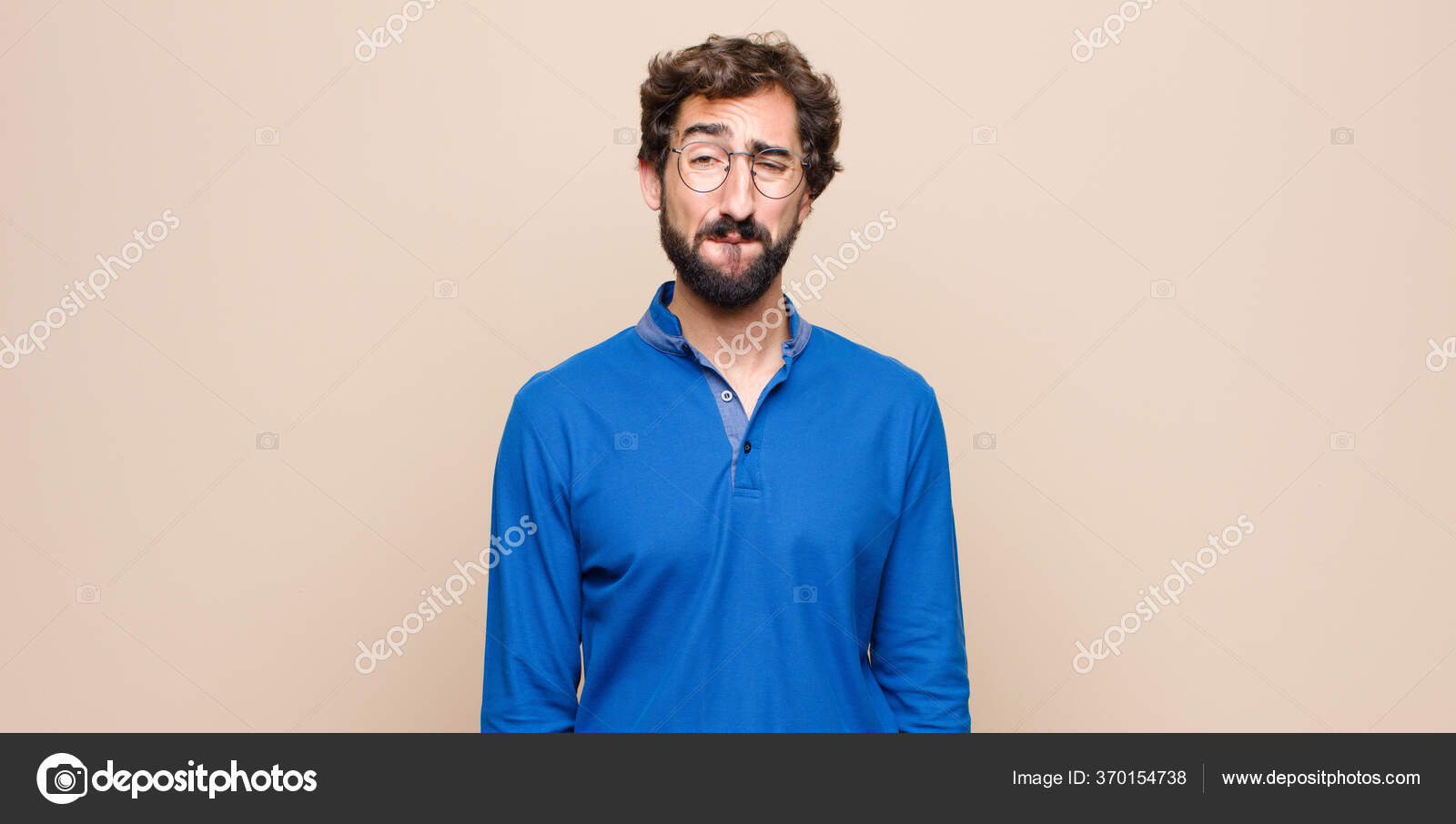 Young Handsome Man Feeling Sad Stressed Upset Because Bad Surprise ...