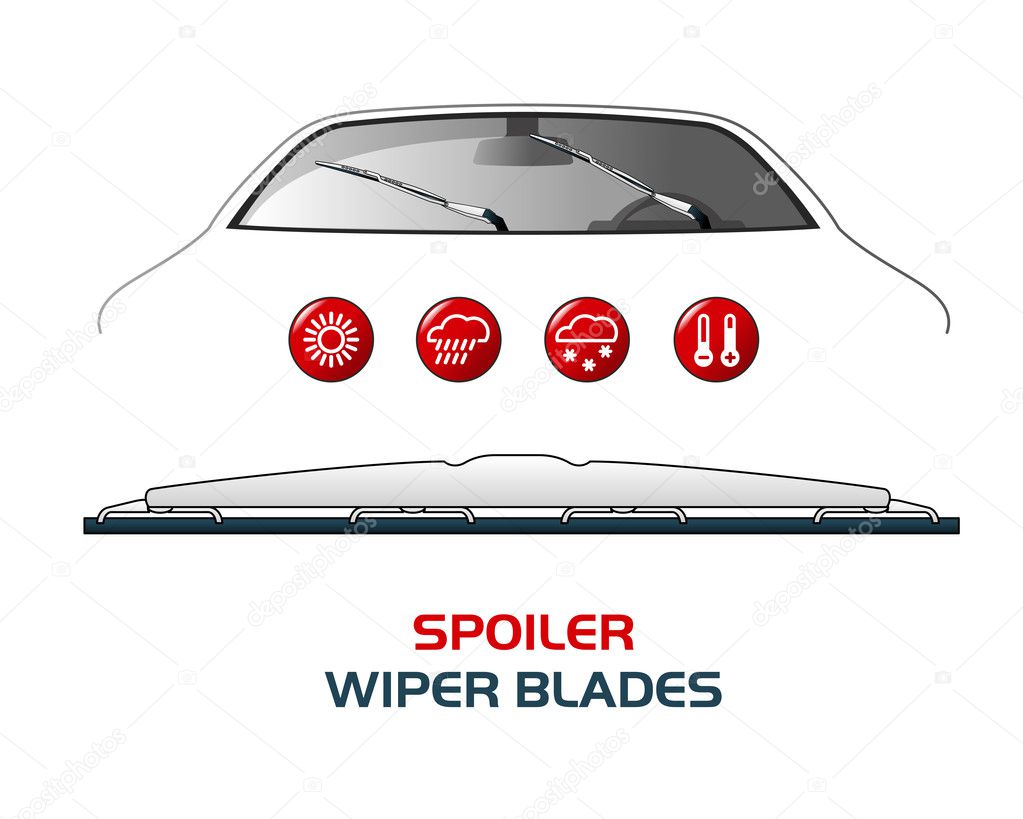 Vector illustration car WIPER BLADES. Stock Vector Image by ...