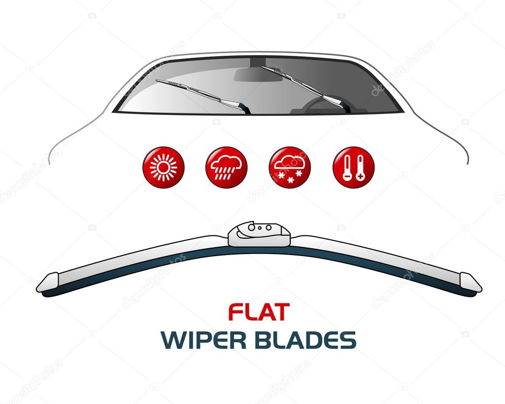 Vector illustration car WIPER BLADES. — Stock Vector © samorodinov ...