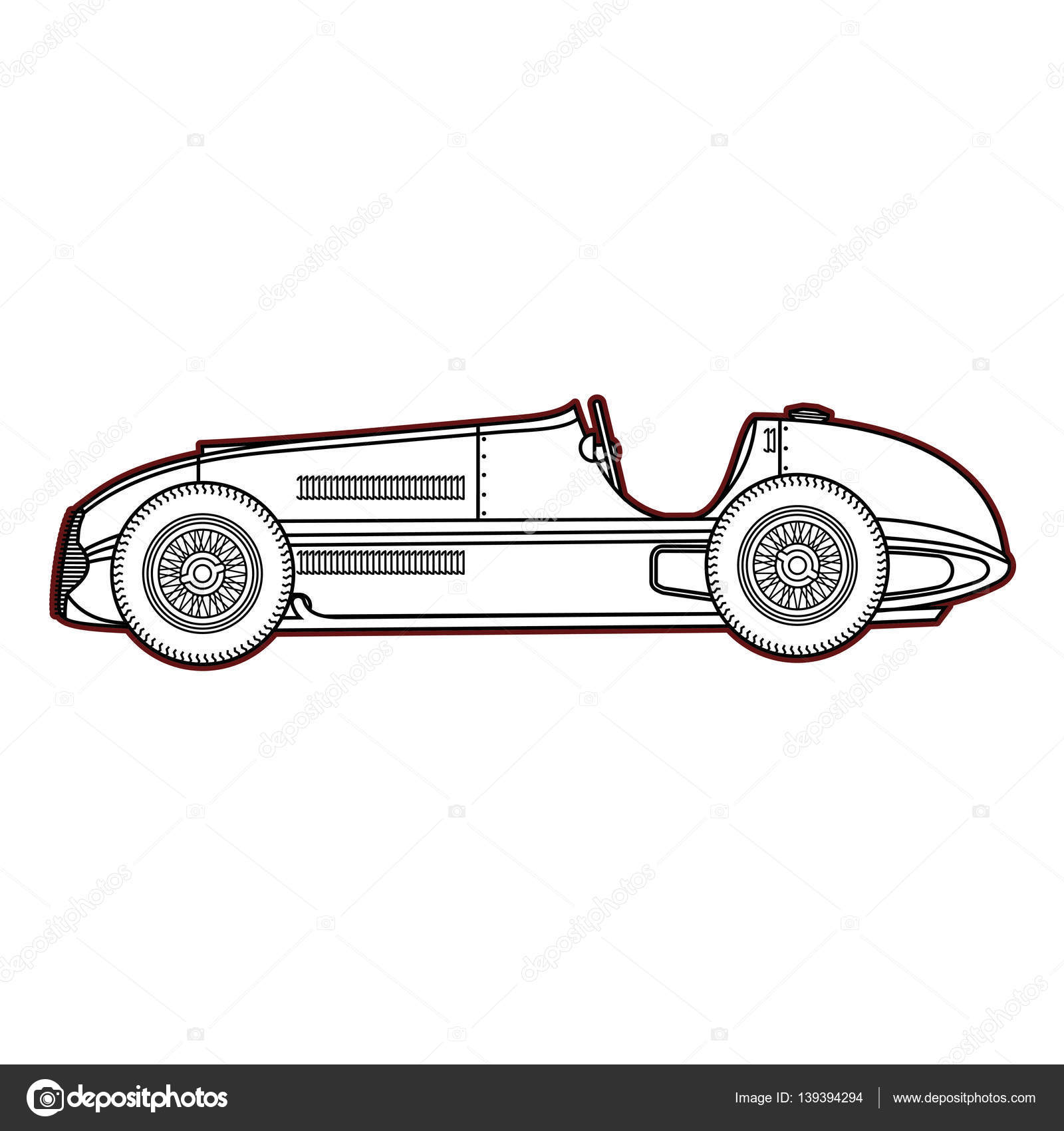 Vintage Raceauto Vector Vector Vintage Sport Racing Cars