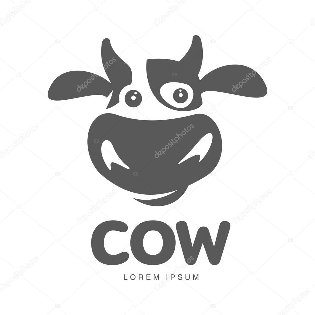 Cartoon Cow Logo