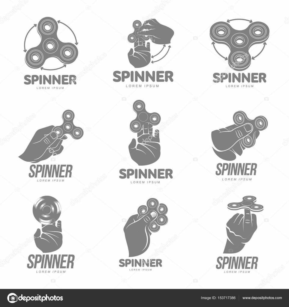 Hand spinner vector logo template — Stock Vector © samorodinov #153717386