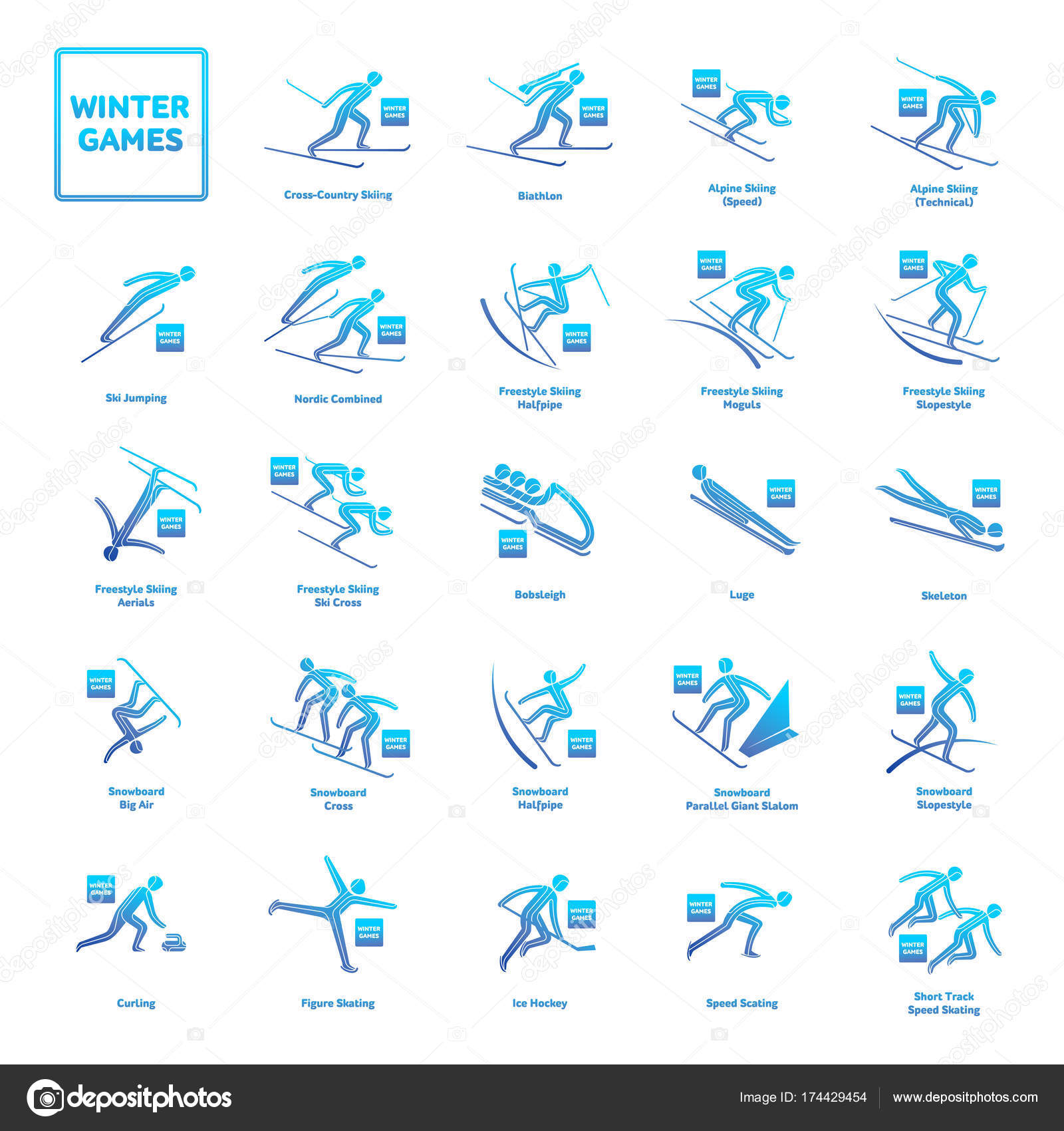 Winter Olympic Sports Symbols