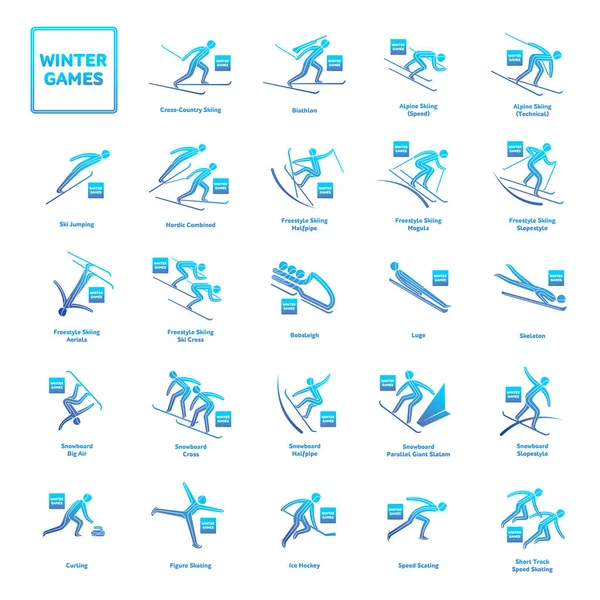 Winter Olympics Sports Icons