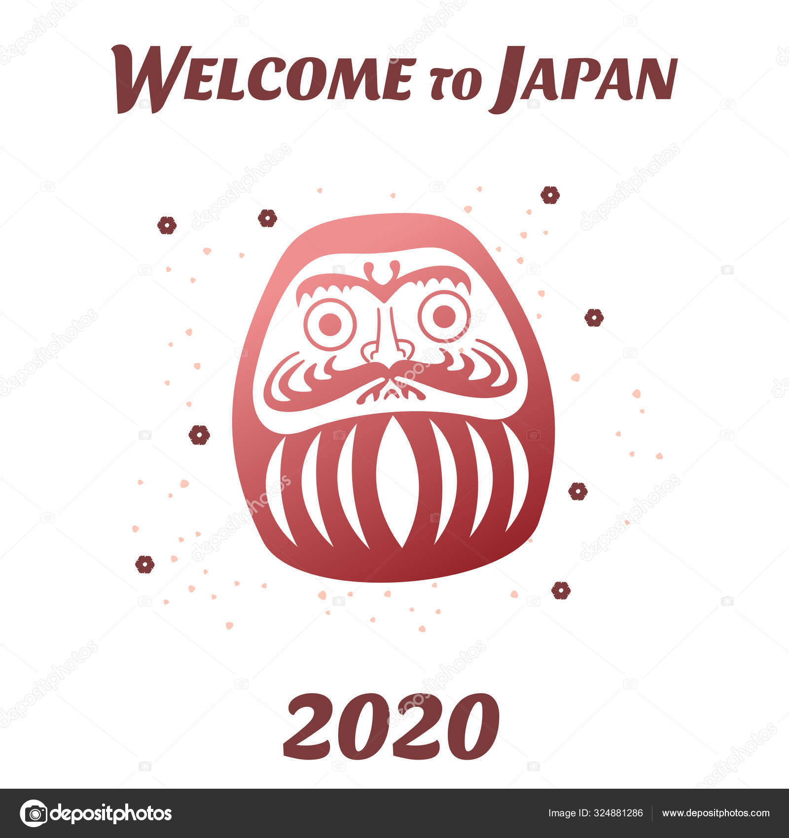 Vector illustration Japanese symbol. Welcome to Japan ⬇ Vector Image by ...