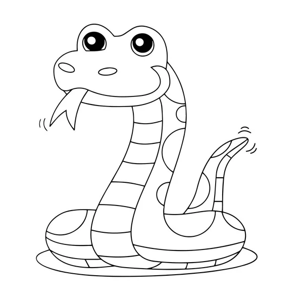 Cute Cartoon Snake White Background Childrens Prints Shirt Color Book ...