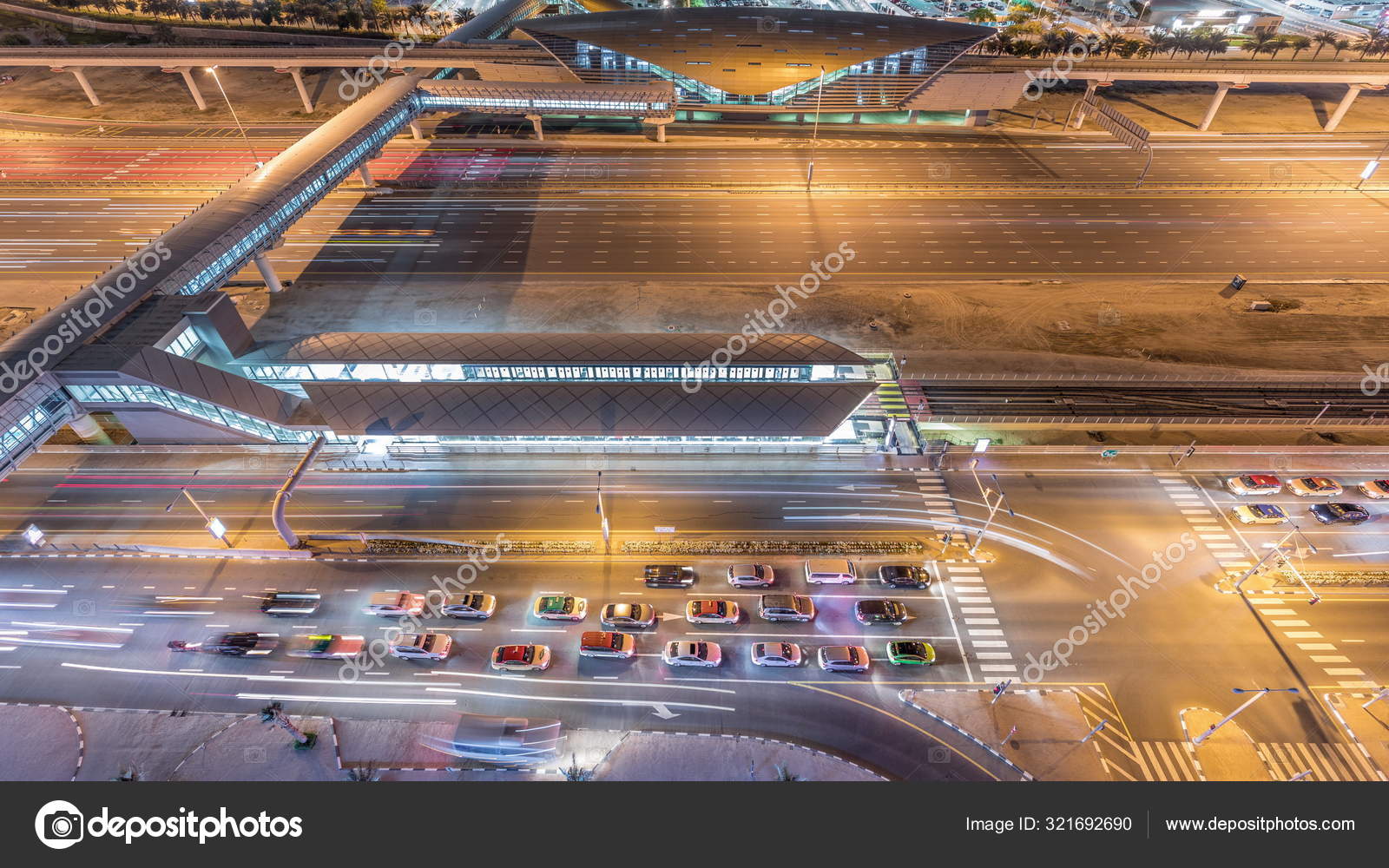 Aerial top view to Sheikh Zayed road near Dubai Marina and JLT ...