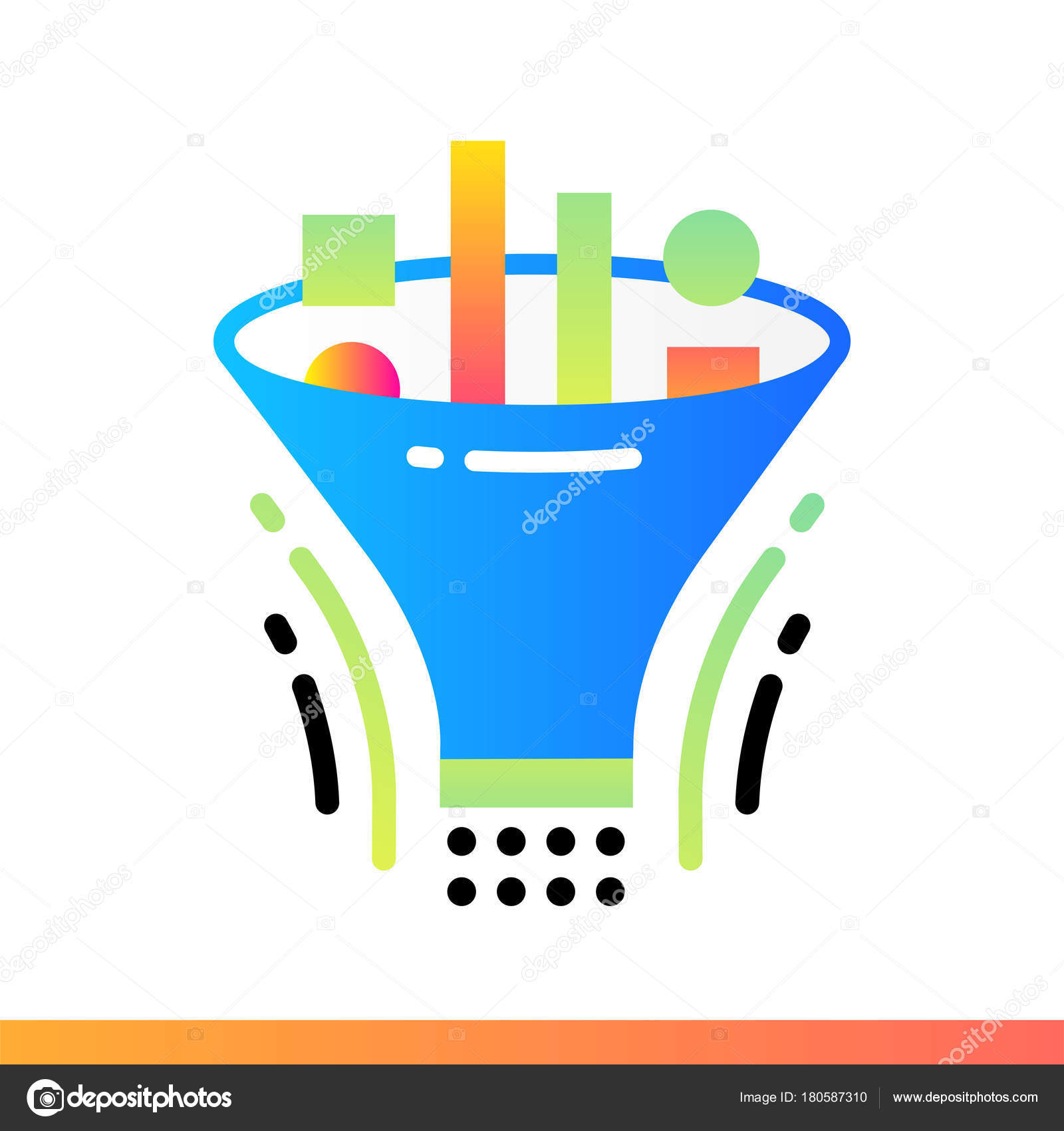 Flat icon Data filtering system. Data science technology and mac — Stock Vector © vyshnevskyy ...