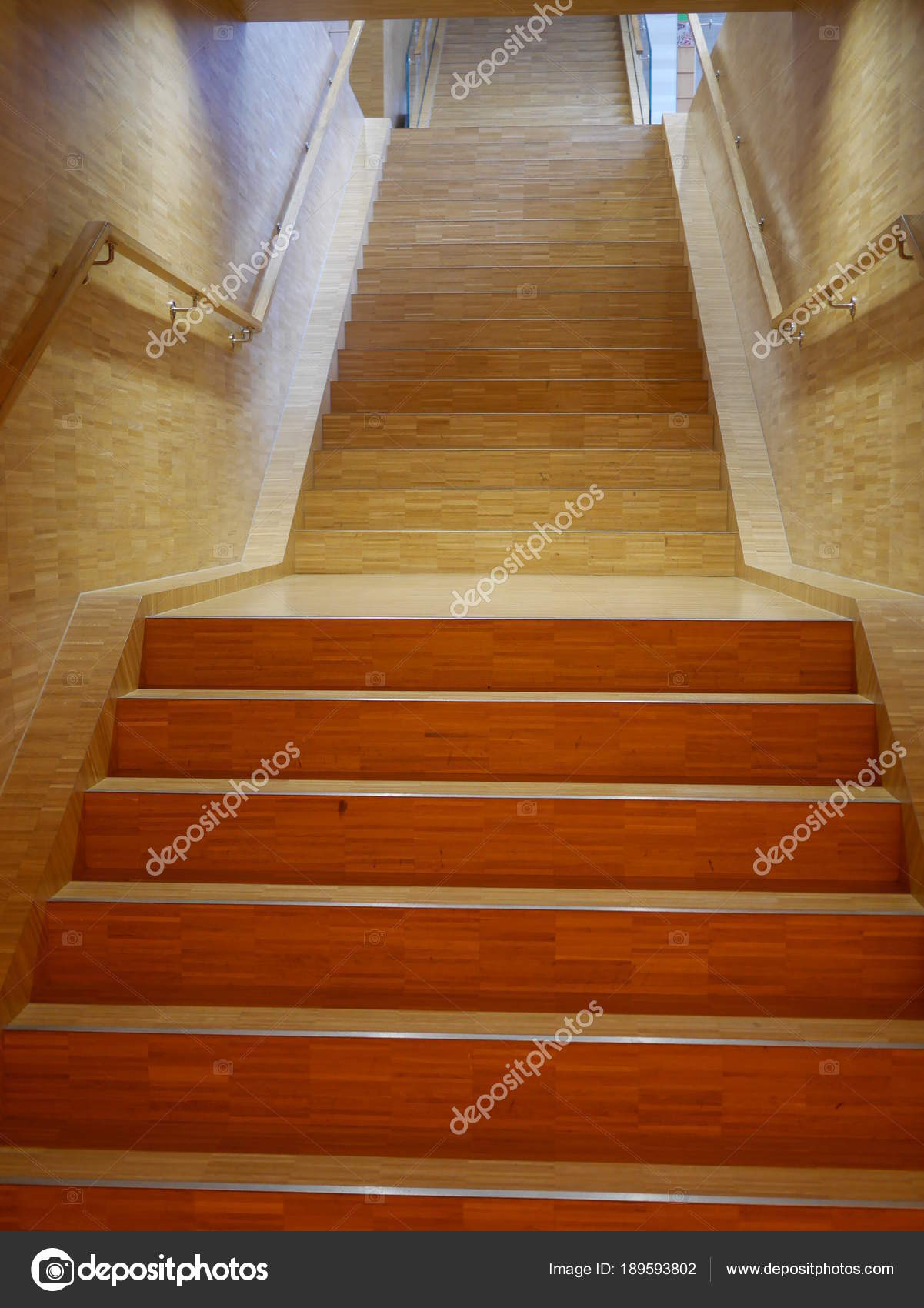 Indoor wooden stairs — Stock Photo © EBFoto #189593802