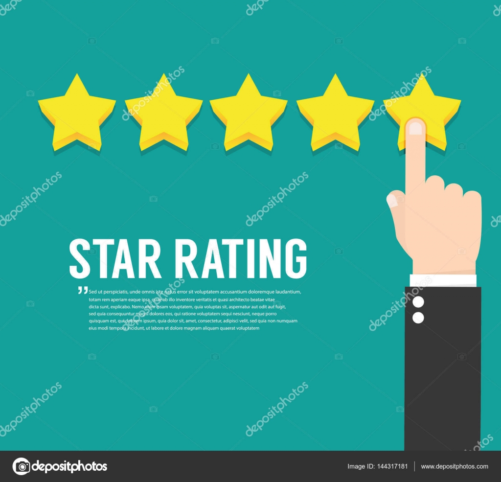 Rating stars. Flat design — Stock Vector © 4zeva #144317181