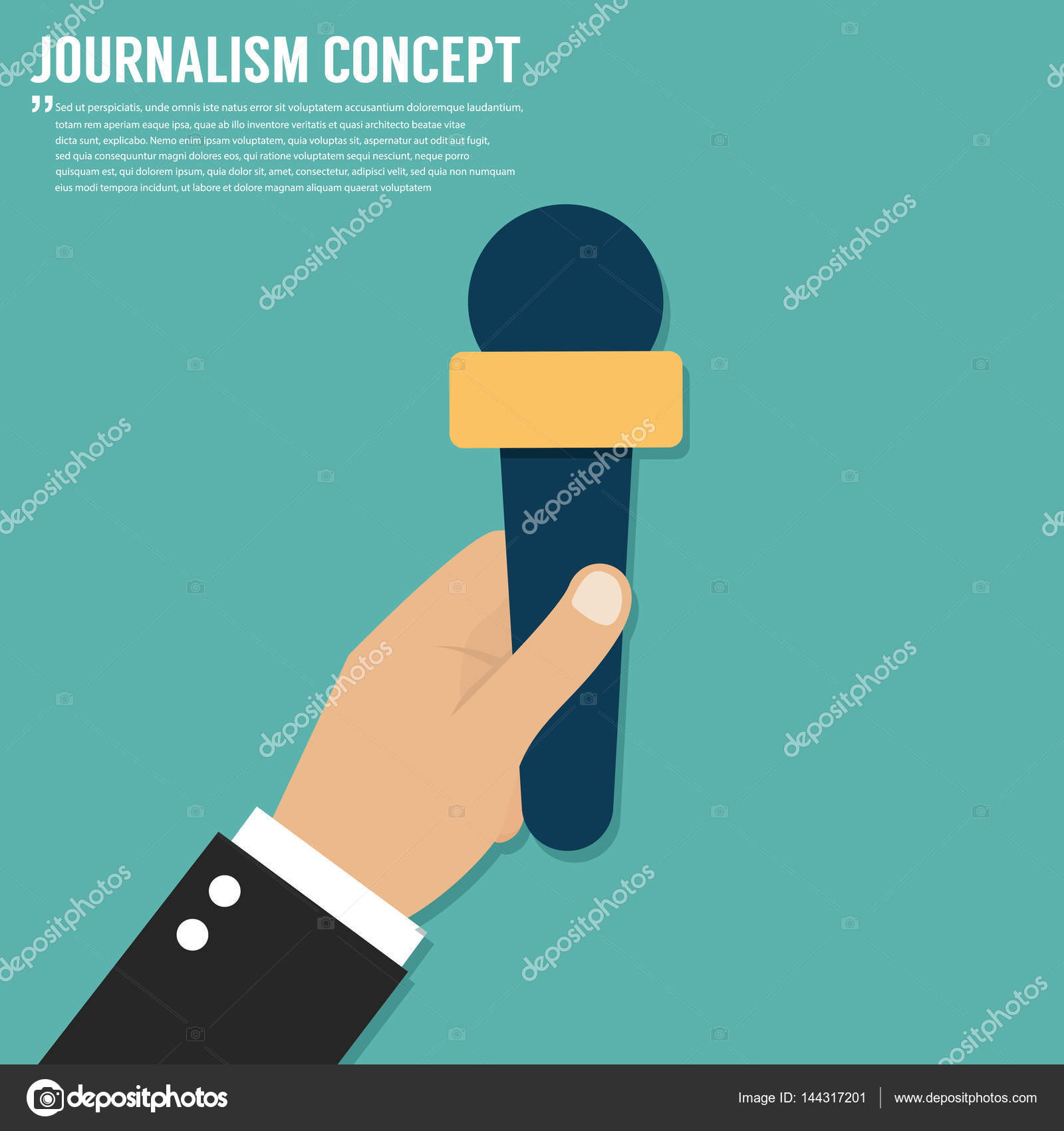 Journalism concept. Microphone, interview Stock Vector Image by ©4zeva ...