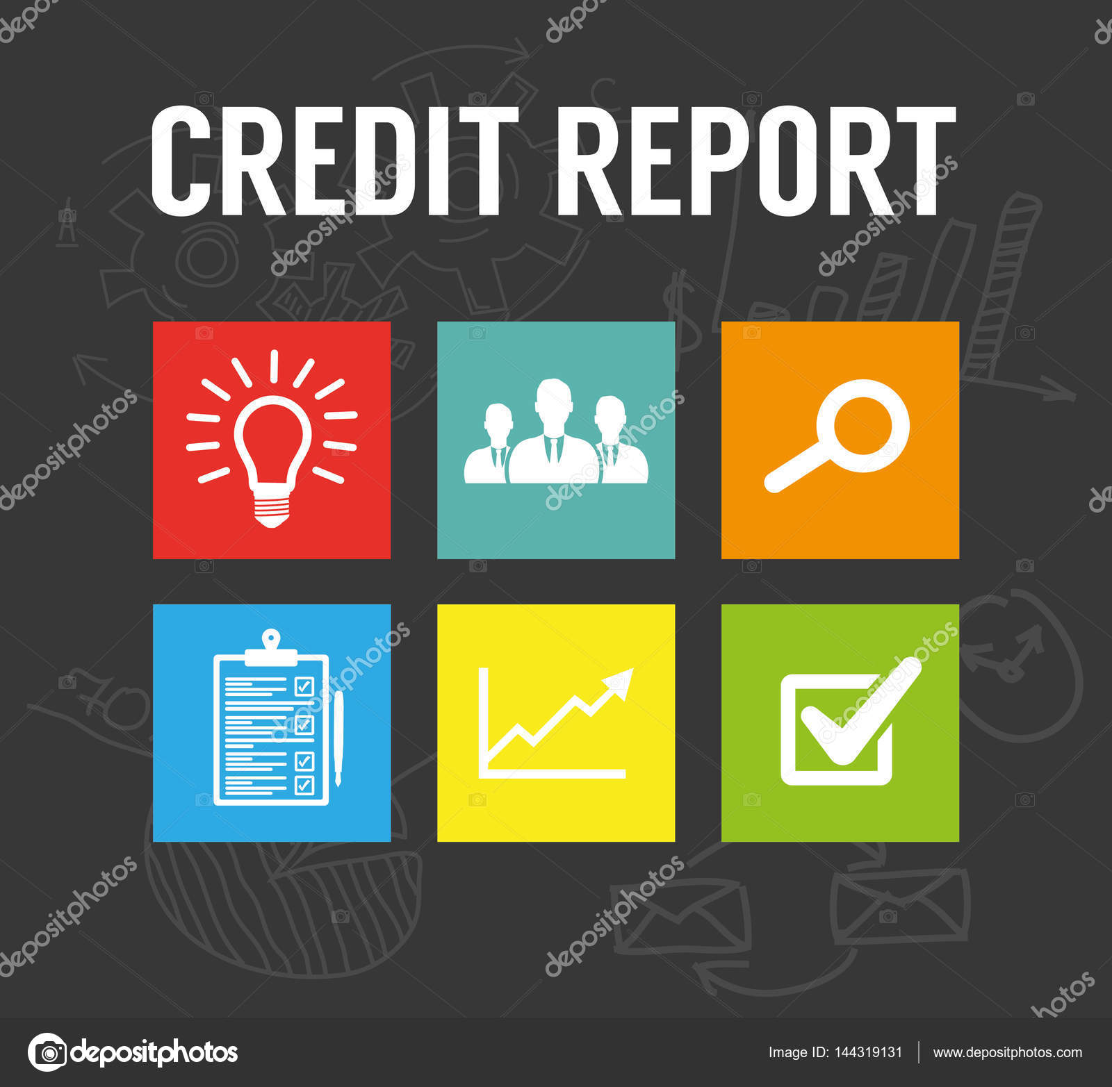 Credit Report icons Stock Vector Image by ©4zeva #144319131