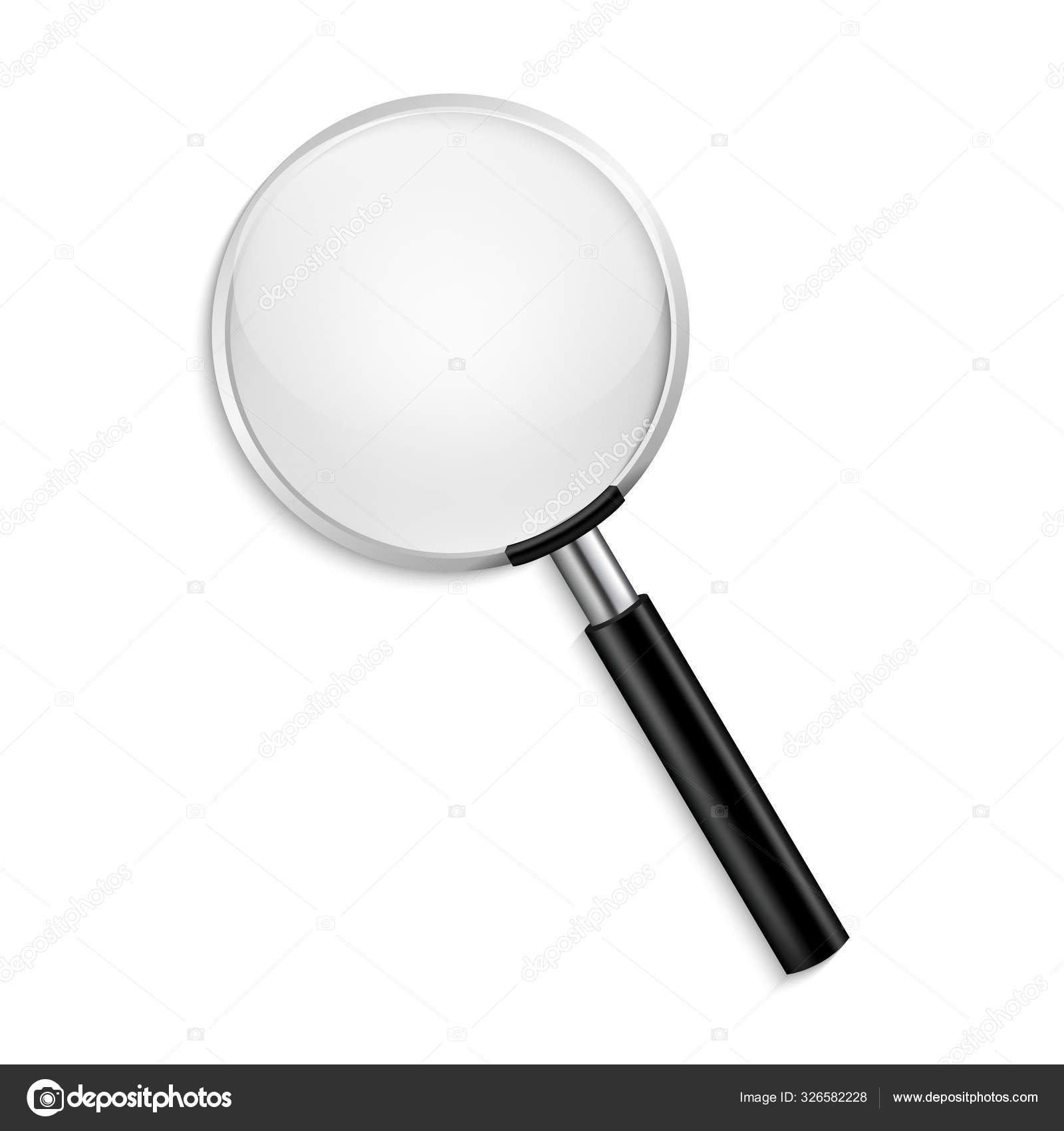 Lupa realista vector ilustración vectorial aislado sobre fondo ...