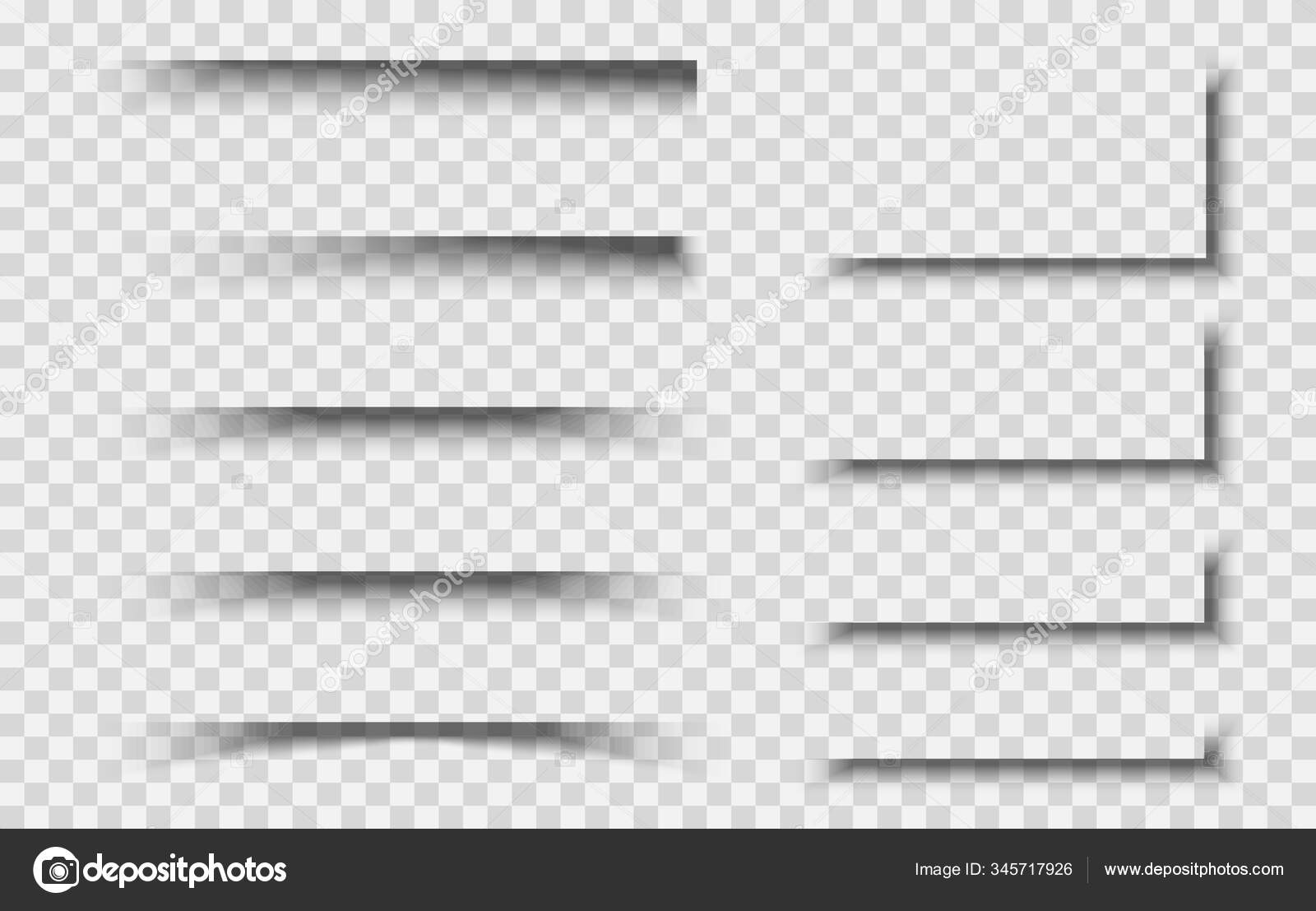 Paper sheet shadow effect, on transparant background Stock Vector by ...