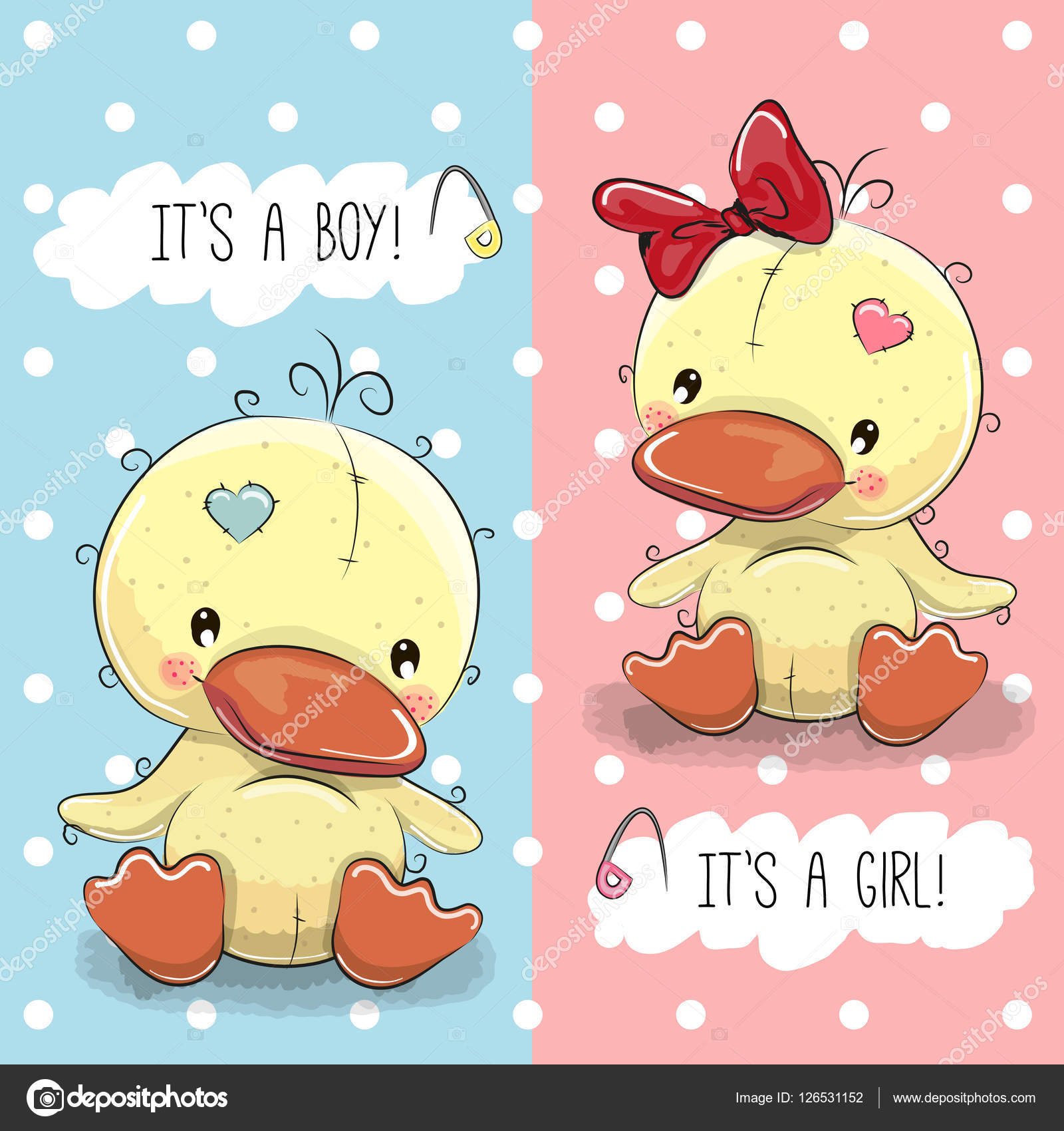 Cute Girl Duck Cartoon