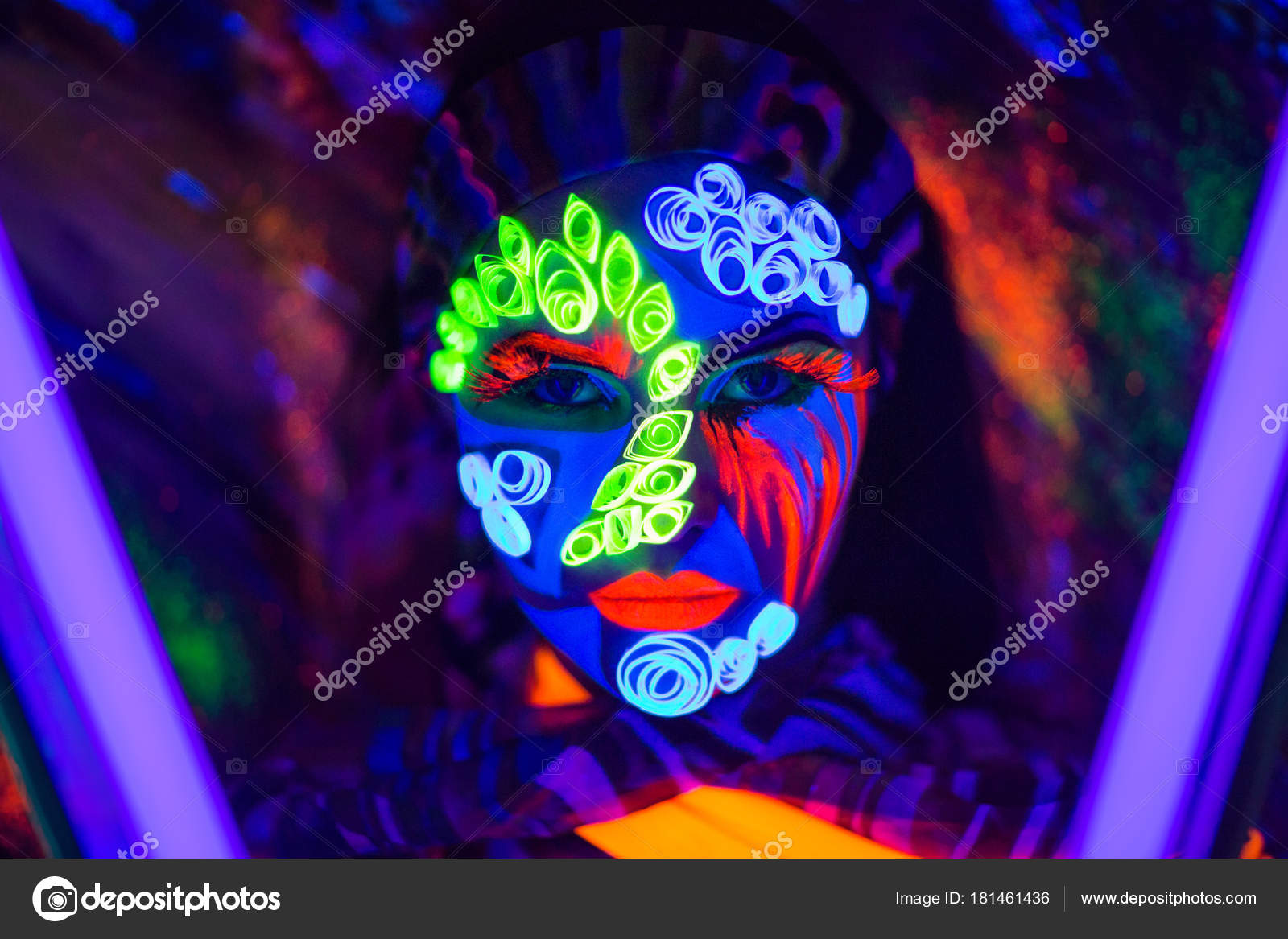 Neon Rave Face Paint