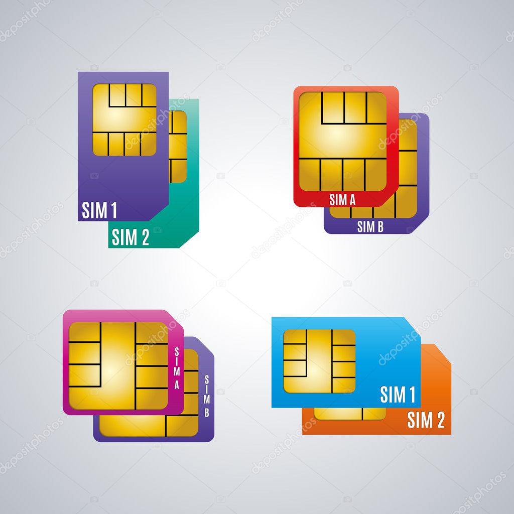 Icons dual sim card, vector illustration. Stock Vector by ©kup1984 ...