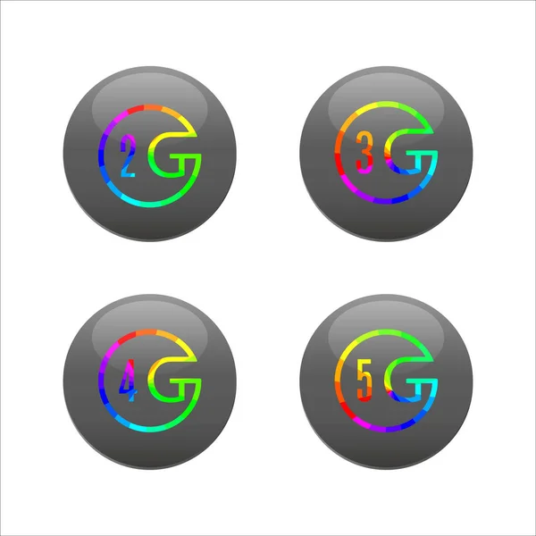 wireless technology icons, 4g network pictogram, lte icon, mobile ...