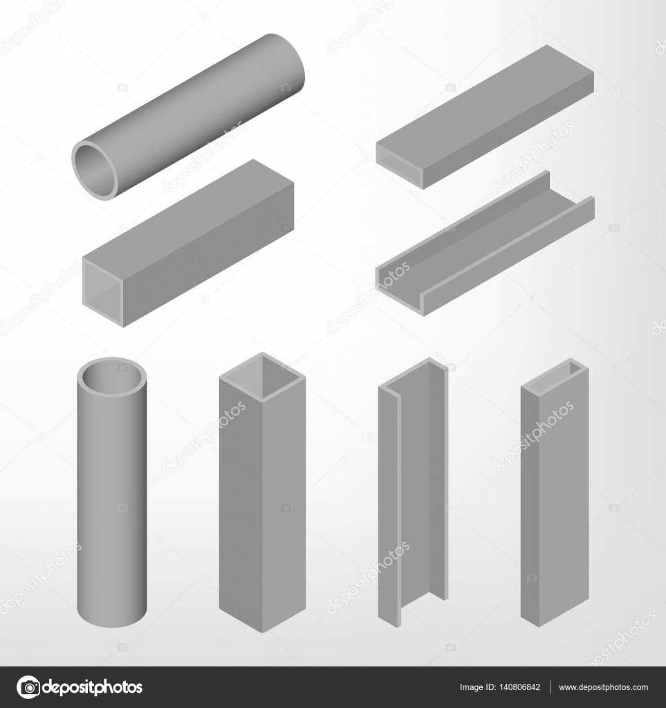 Steel beam isometric vector illustration. Stock Vector by ©kup1984 ...