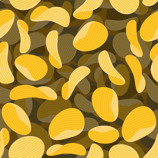 Potato chips background. Seamless pattern corrugated chips. Vect Stock ...