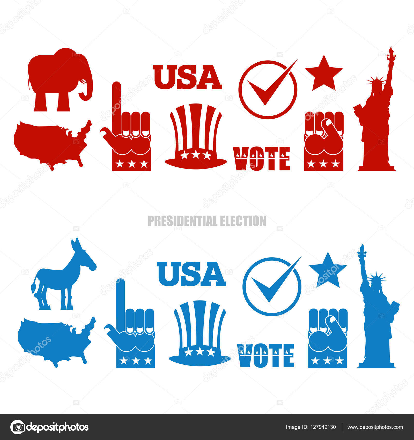 Democrat And Republican Symbol