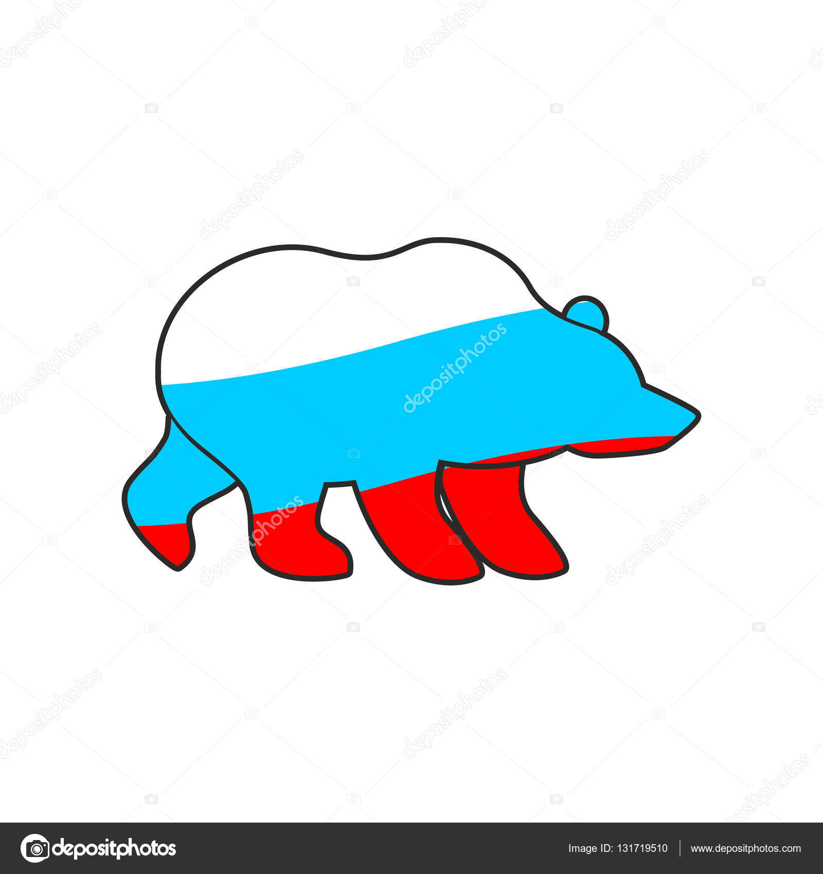 Медведь с флагом россии. Медведь эмблема флаг России. Национальный ...