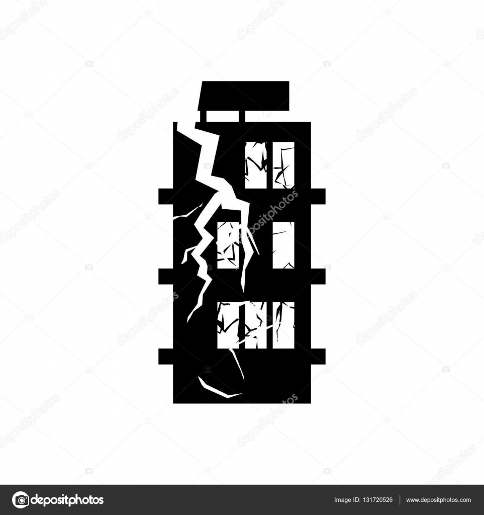 Destruido edificio terremoto. Guerra de casas rotas. arquitectura ...