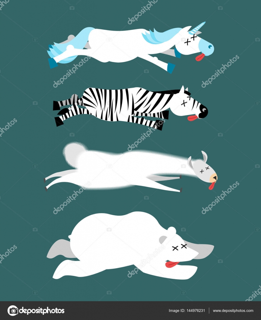 Dibujos Animados De Animales Muertos