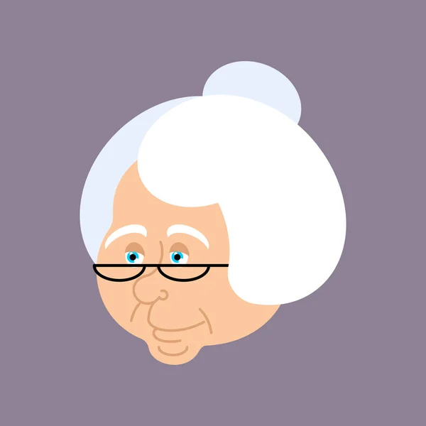 Grandmother Happy Emotion Avatar Face Grandma Merry Emoji Old Stock Vector Image By