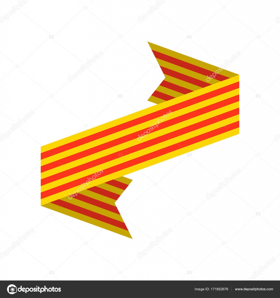 Catalonia flag isolated. Estelada Blava banner ribbon. Symbol of Stock ...